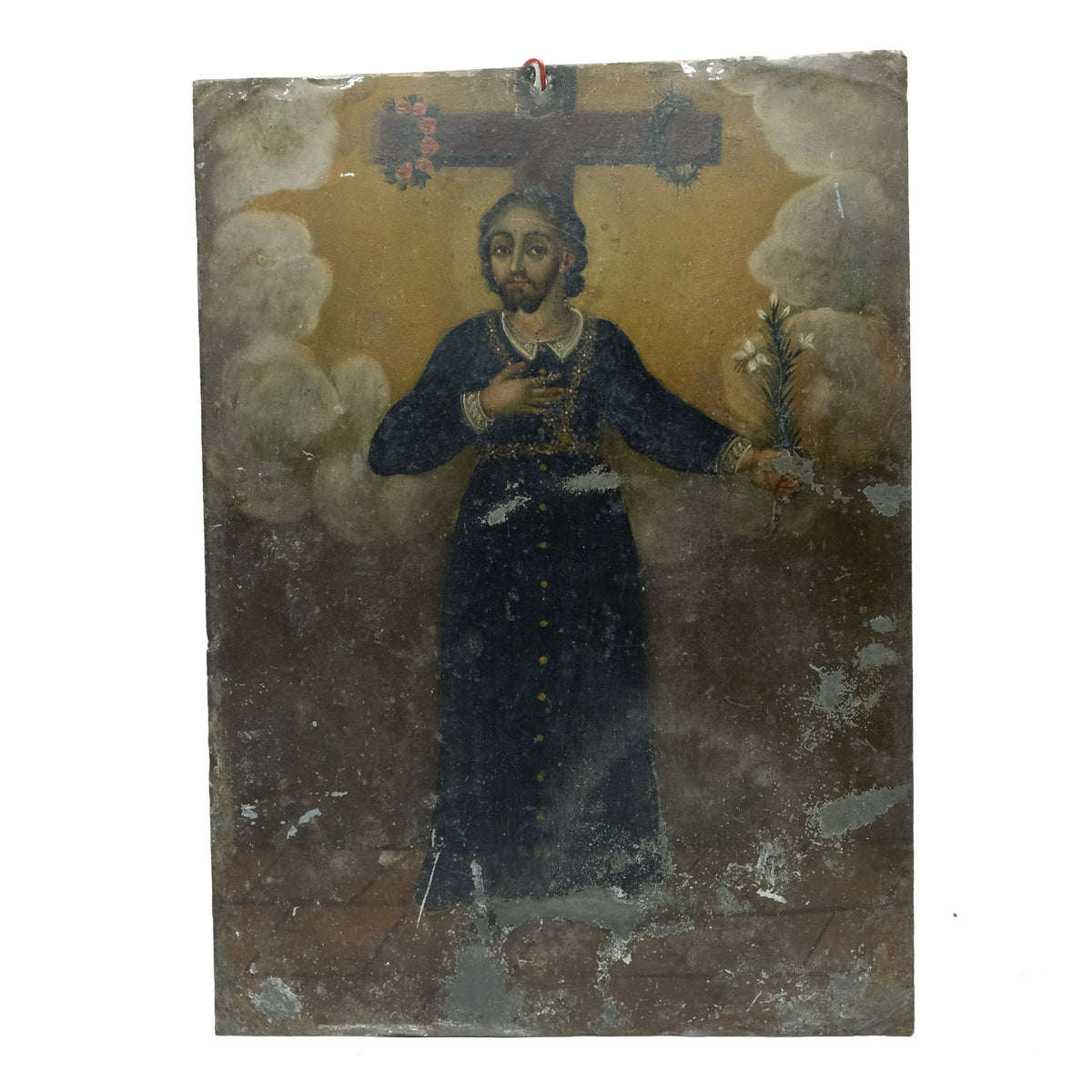 Mexican Antique Retablo of San Cayetano – Beads of Paradise