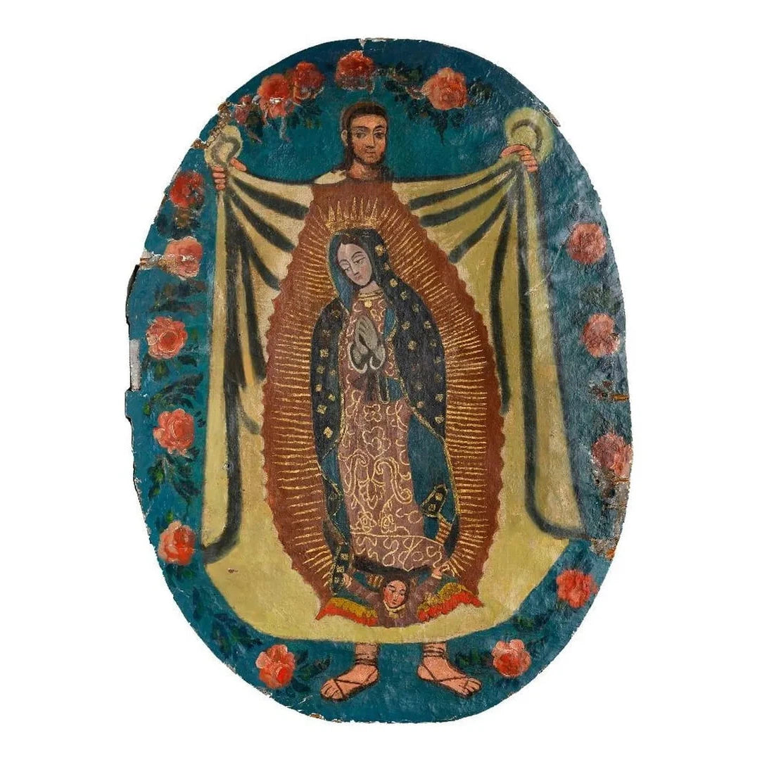 Juan Diego Revealing the Miraculous Image of Our Lady of Guadalupe Ear ...