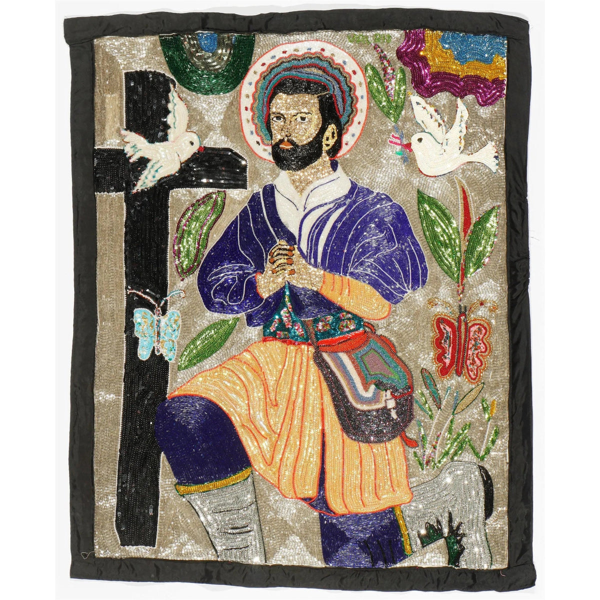 Haitian Drapo Vodou Flag, "Azaka" – Beads of Paradise