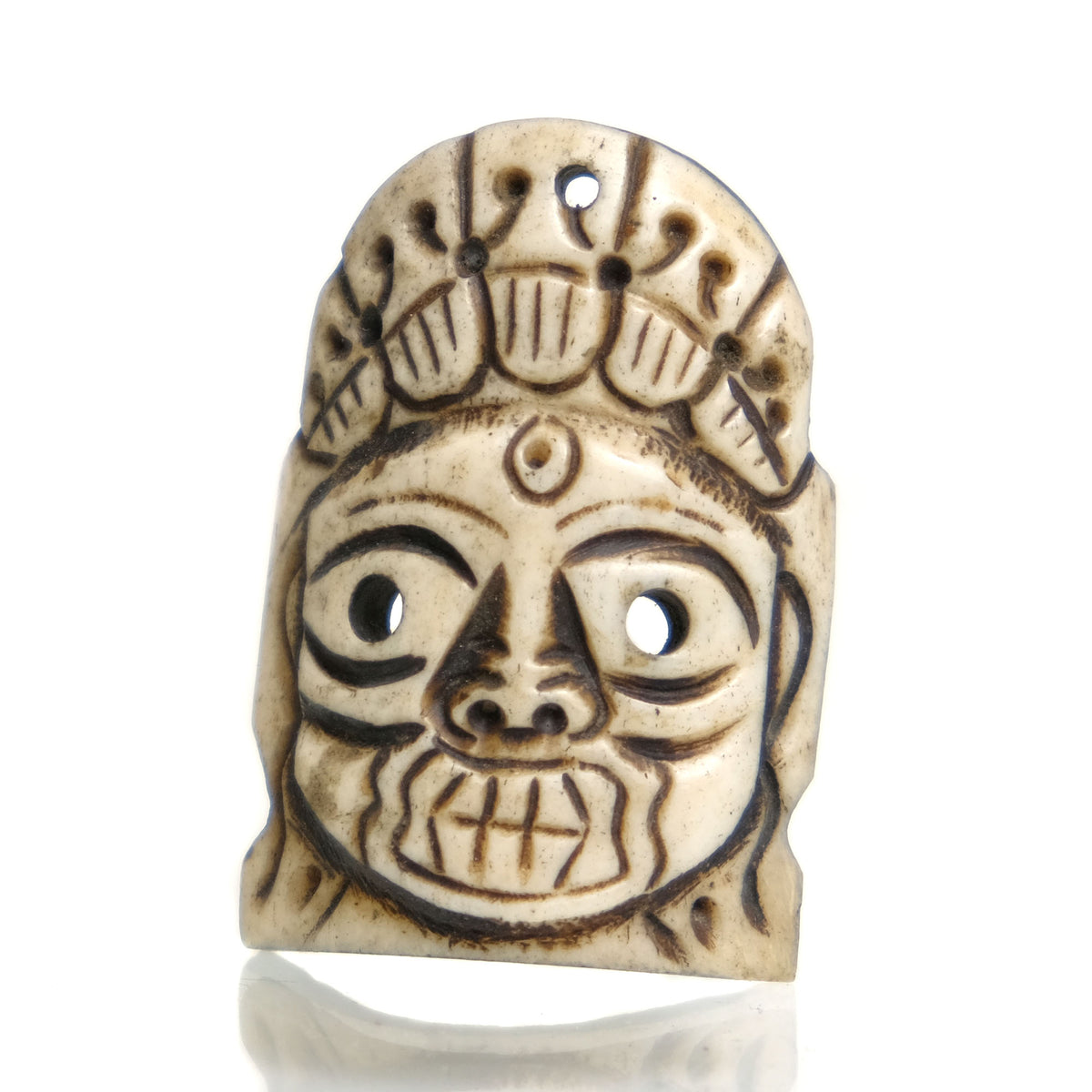 Kali Cow Bone Pendant Amulet From Nepal – Beads of Paradise