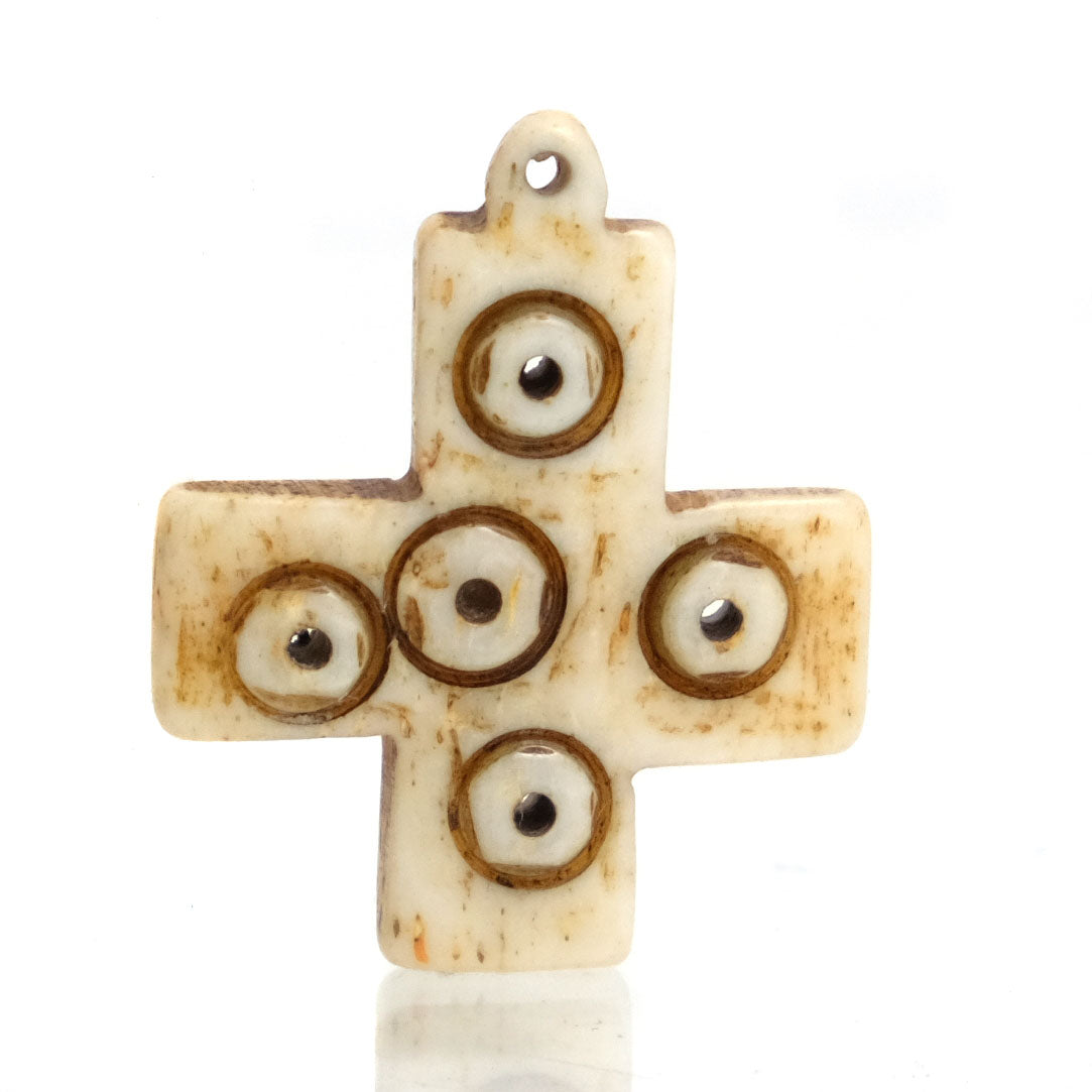 Carved Bone Cross Pendant – Beads of Paradise