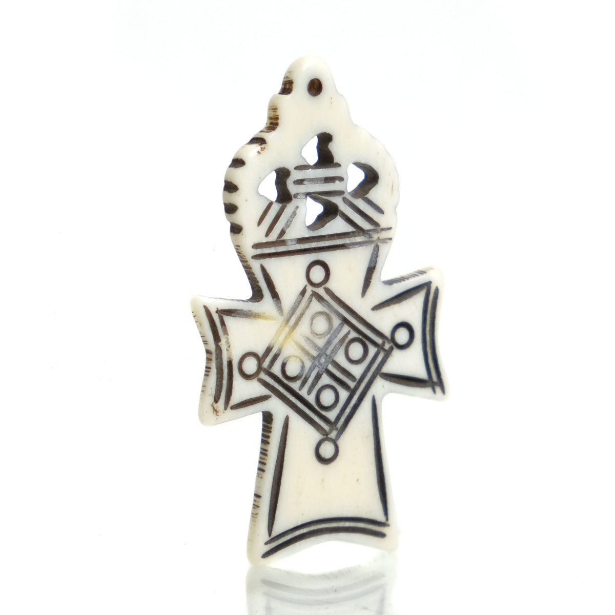 Carved Bone Cross Pendant – Beads of Paradise