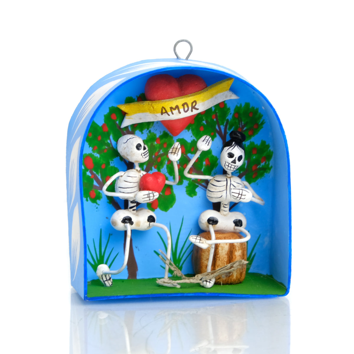 Skeleton Couple Sm. Arch Retablo #2 – Beads of Paradise