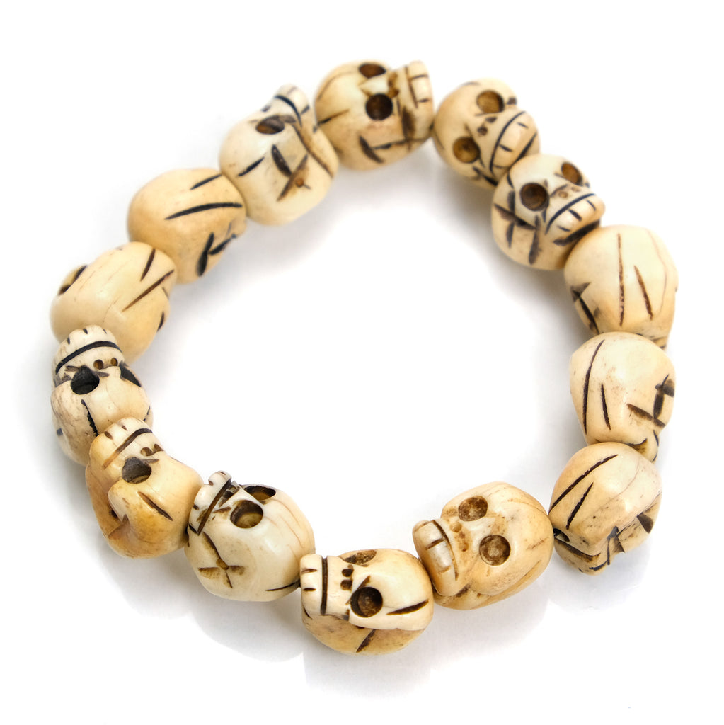 Skull Beads | Bone, Metal, Sterling Silver, Ceramic, Wood Skull Beads ...