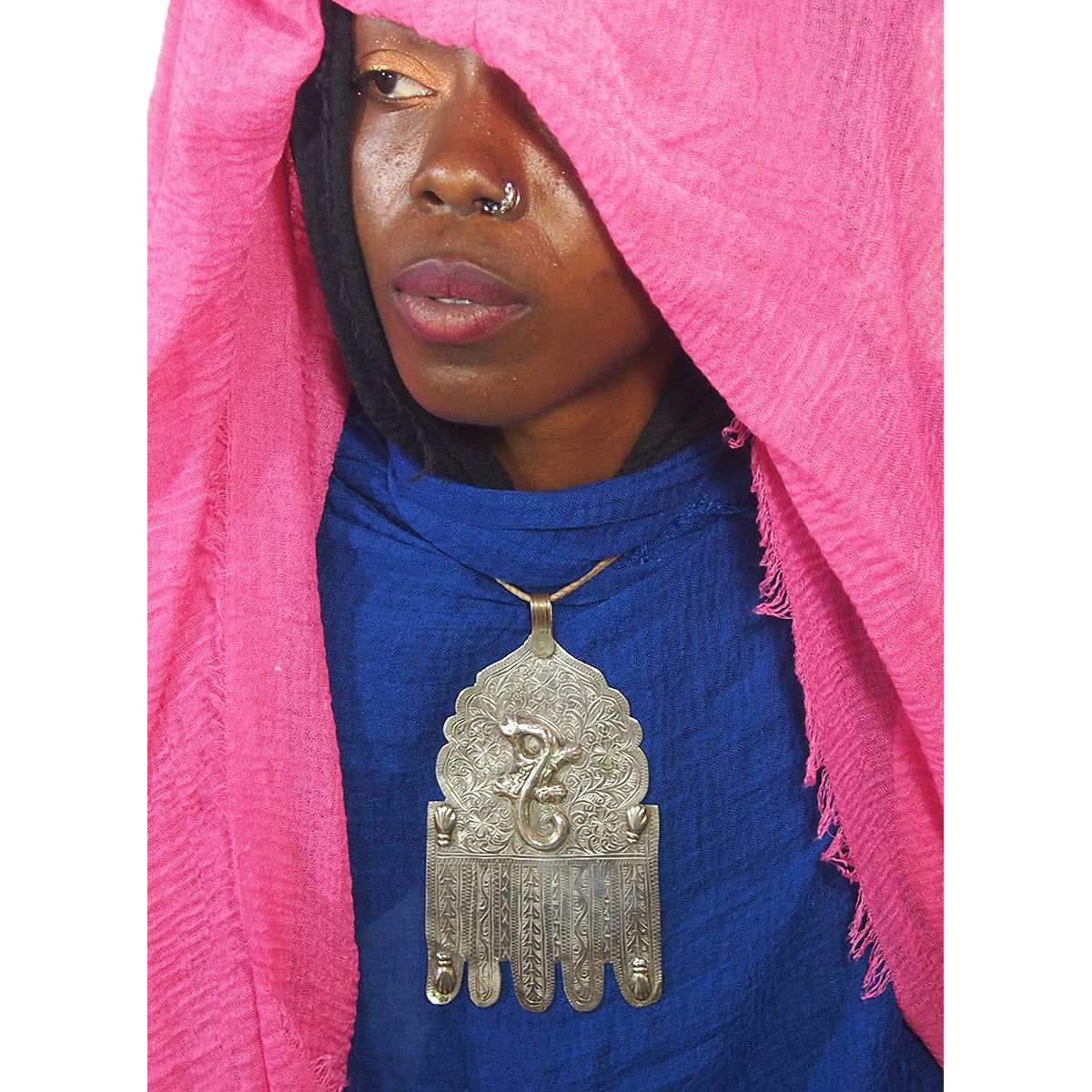 Moroccan Hamsa Pendant with Salamander and Hand Overlays – Beads of ...