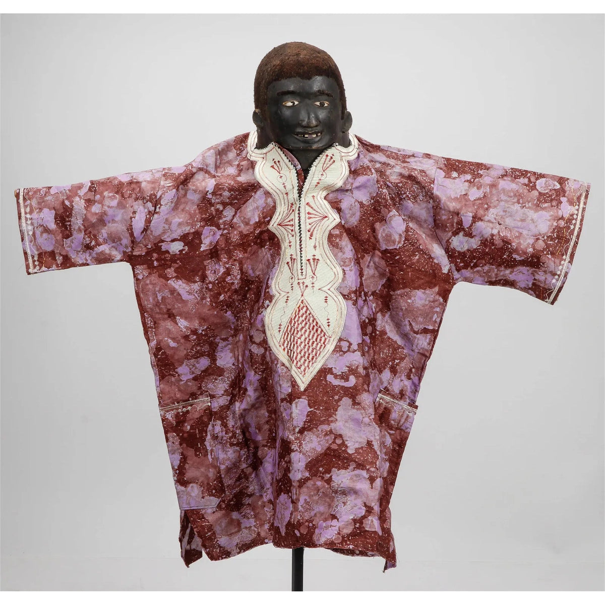 Makonde Lipiko Helmet Mask with Robe, Mozambique PROVENANCE – Beads of ...