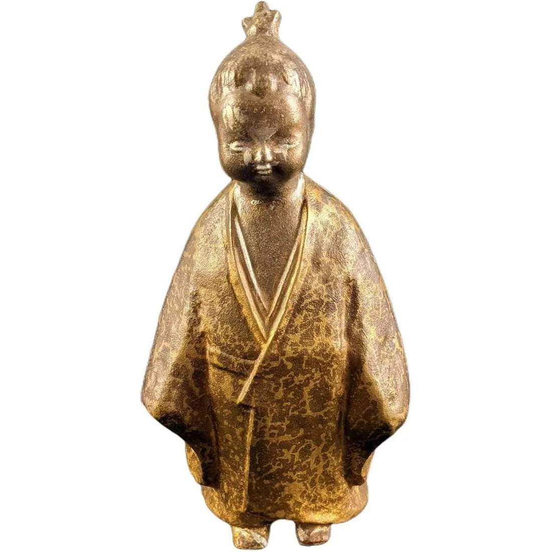 Okimono Figurine "Selflessness Child" Japan Cast Iron Figure – Beads of ...