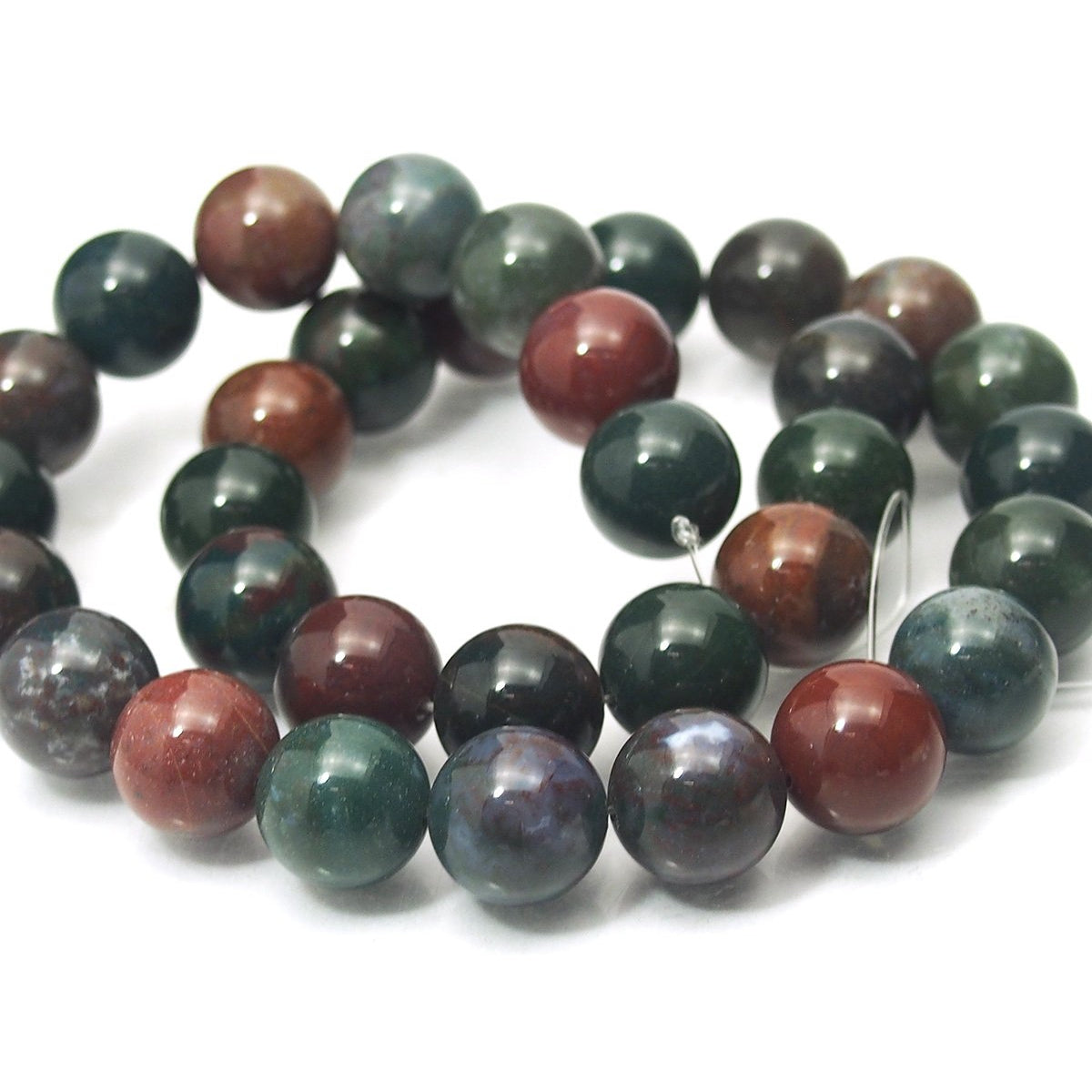 Bloodstone Smooth Rounds 12mm Strand – Beads of Paradise
