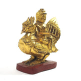 Saraswati Goddess Golden Leaf Figure Small from Burma known as Thurath ...