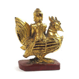 Saraswati Goddess Golden Leaf Figure Small from Burma known as Thurath ...