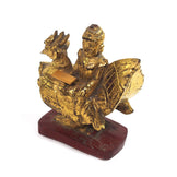 Saraswati Goddess Golden Leaf Figure Small from Burma known as Thurath ...