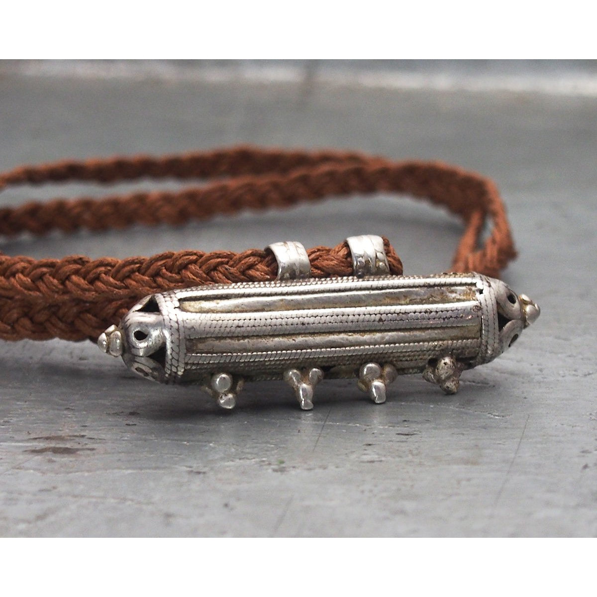 Ridged Silver Tawiz 1 – Beads of Paradise