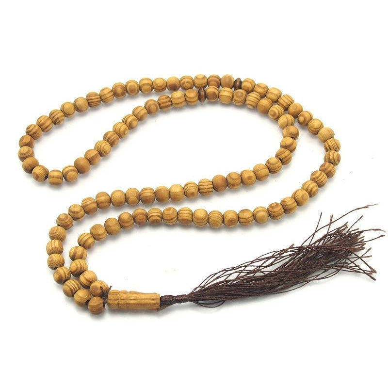 Striped Wood (Olive Wood) Misbaha/Tesbih/Mala 8mm – Beads of Paradise