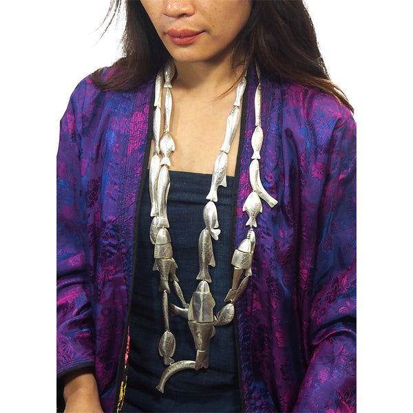 95% Pure Silver Fish Beads Necklace – Beads of Paradise