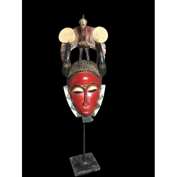 Yaure Mask with Rooster, Côte d'Ivoire #912 – Beads of Paradise