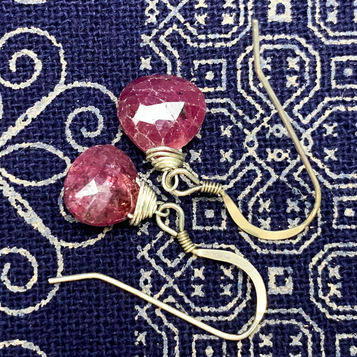 Ruby Earrings With Sterling Silver French Earwires – Beads of Paradise